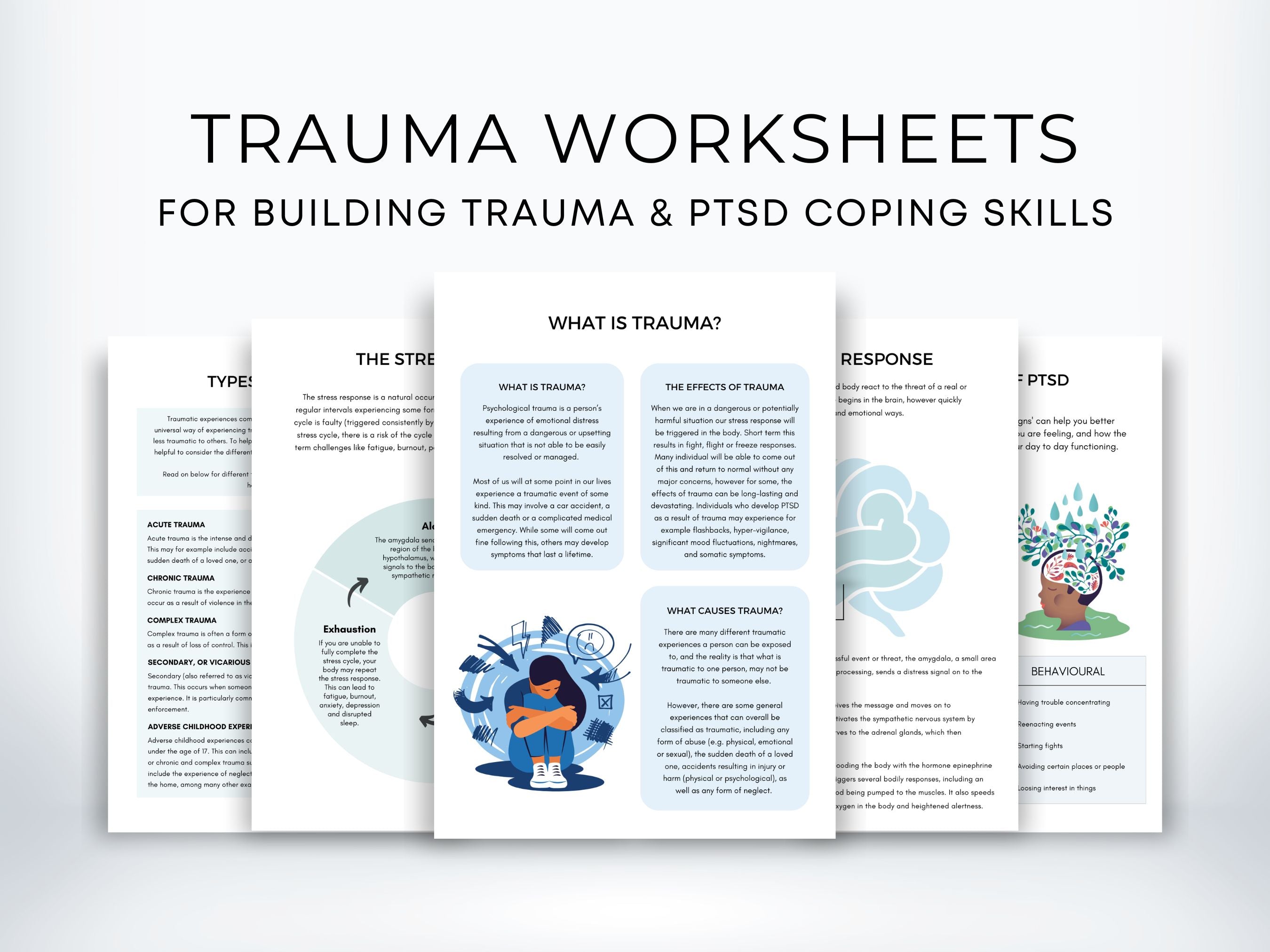 Trauma Worksheets | My Thriving Mind