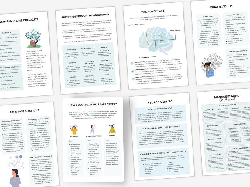 ADHD Late Diagnosis Worksheets | My Thriving Mind