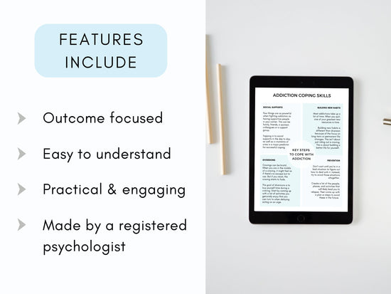 Addiction Worksheets Mega Bundle | My Thriving Mind