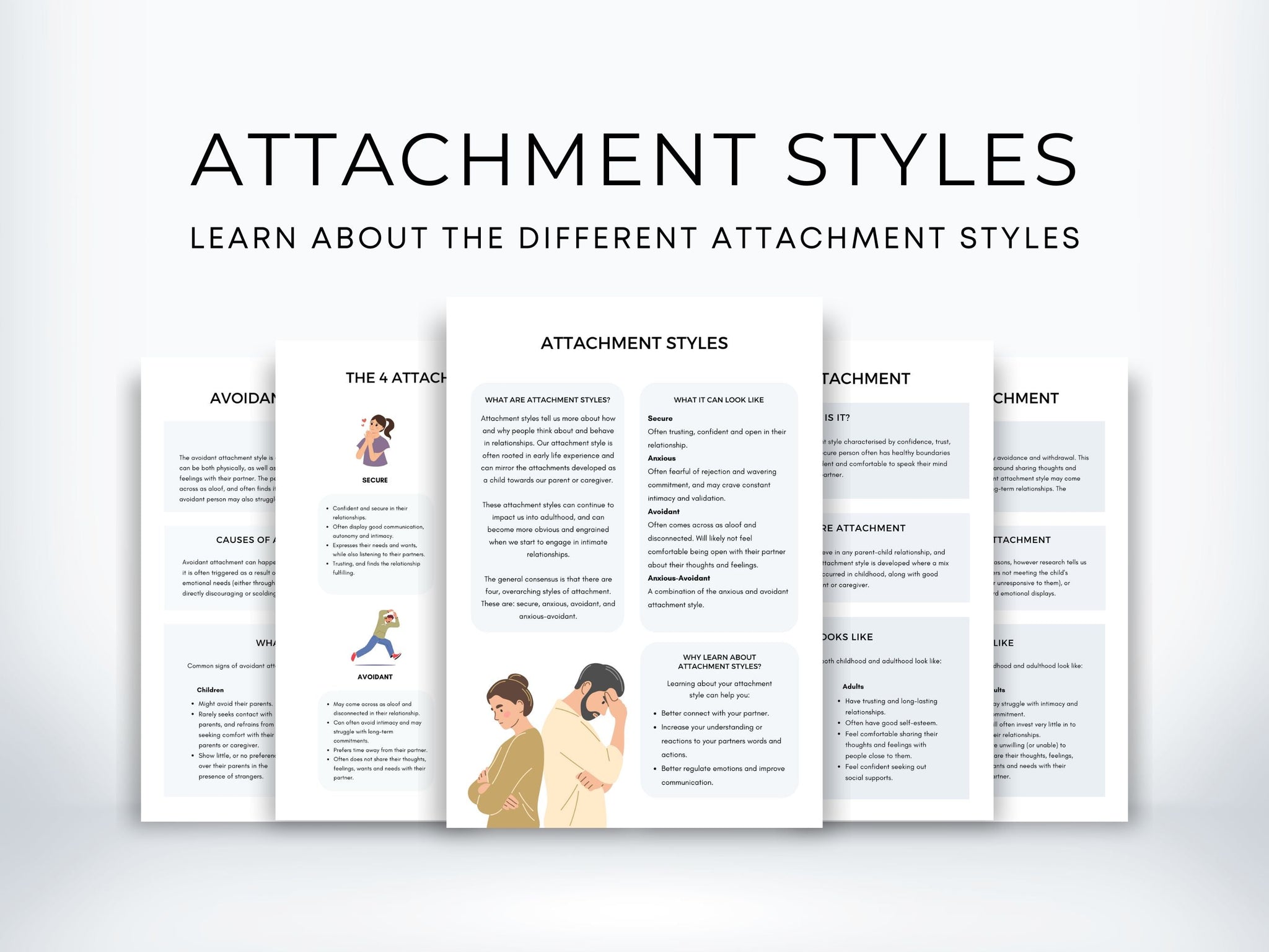 Attachment Styles Therapy Worksheets | My Thriving Mind