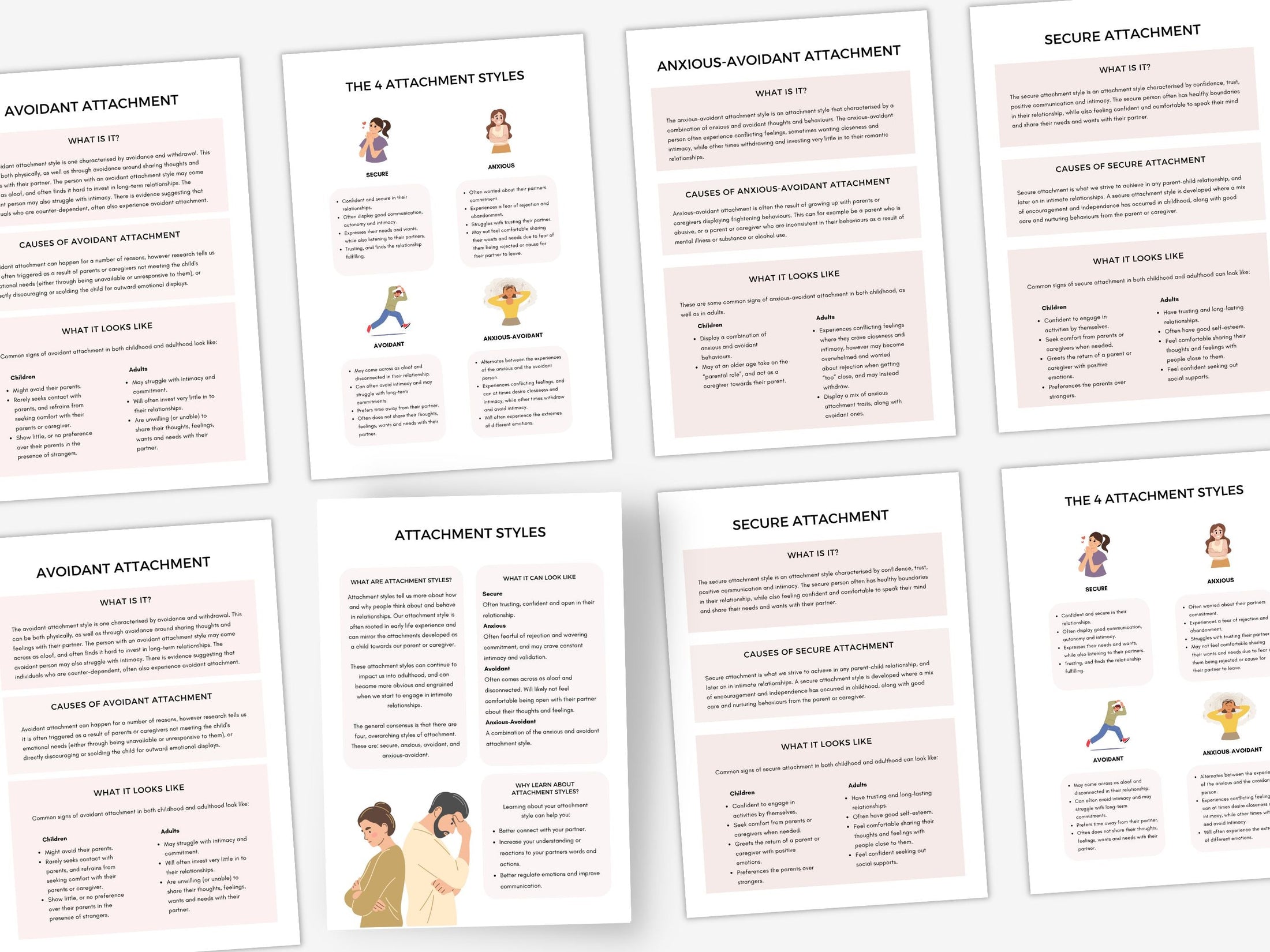 Attachment Styles Therapy Worksheets | My Thriving Mind