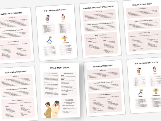 Attachment Styles Therapy Worksheets | My Thriving Mind