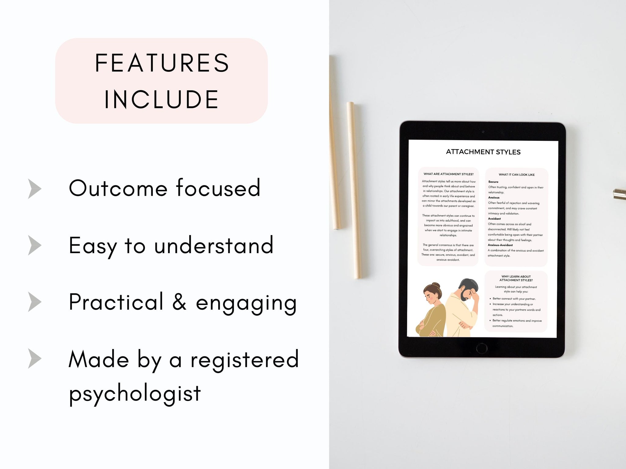 Attachment Styles Therapy Worksheets | My Thriving Mind