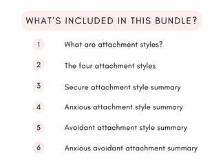 Attachment Styles Therapy Worksheets | My Thriving Mind