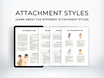 Attachment Styles Therapy Worksheets | My Thriving Mind