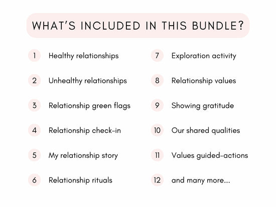 Building Healthy Relationship Worksheets | My Thriving Mind