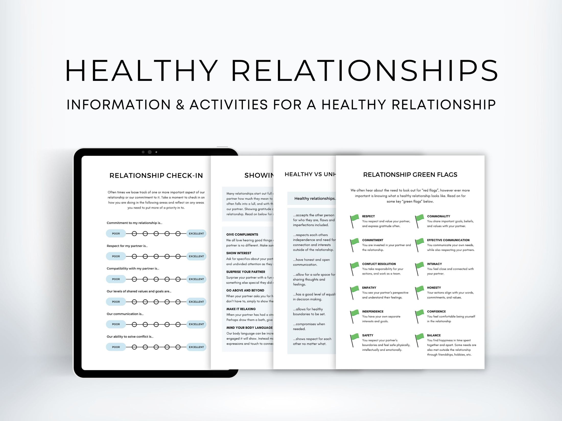 Building Healthy Relationship Worksheets | My Thriving Mind