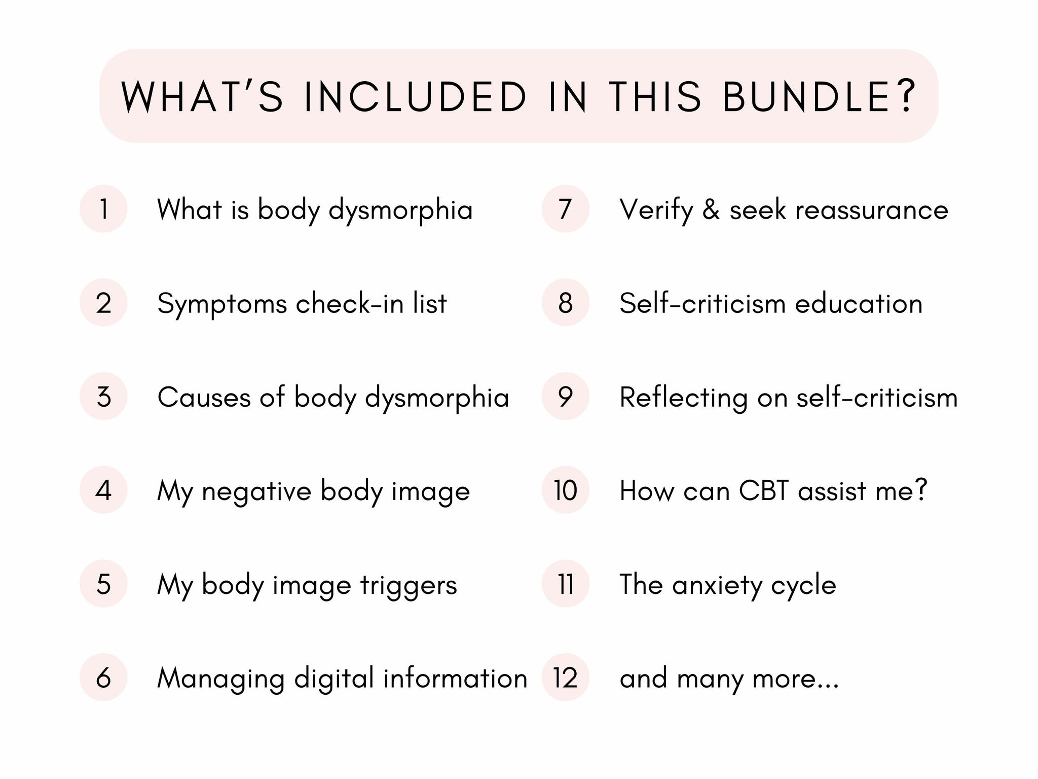 CBT for Body Dysmorphia Worksheets | My Thriving Mind