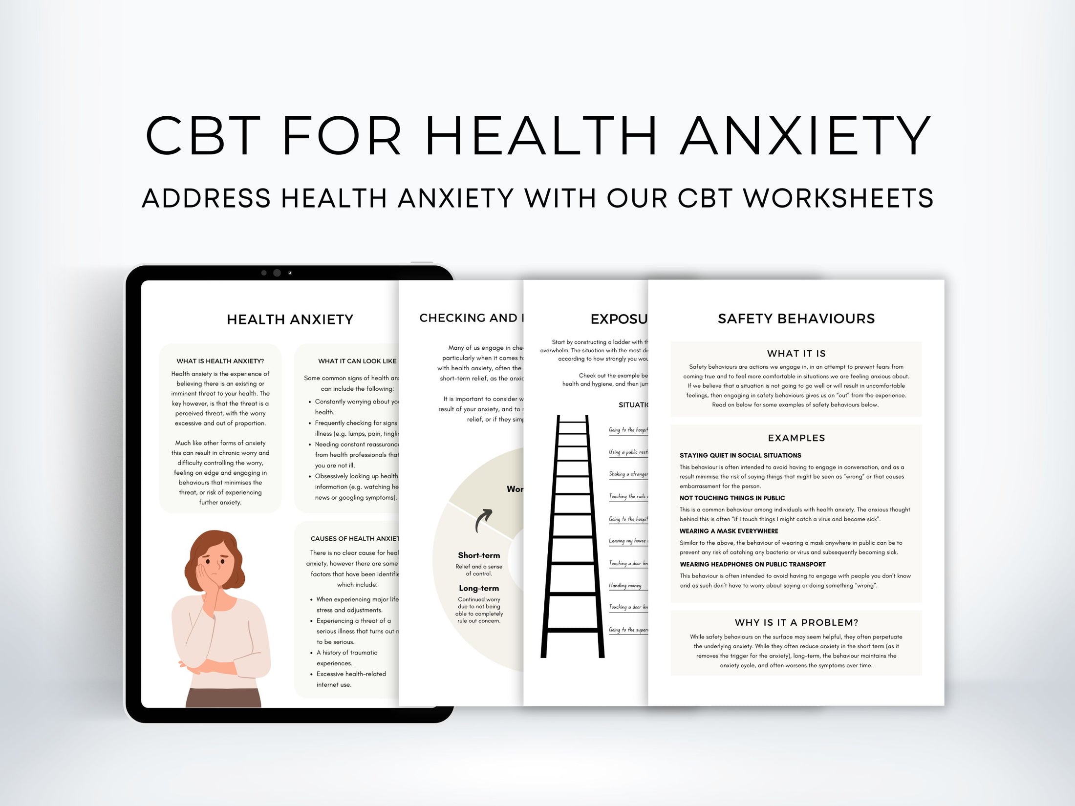CBT for Health Anxiety Worksheets | My Thriving Mind