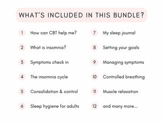 CBT for Insomnia Worksheets | My Thriving Mind