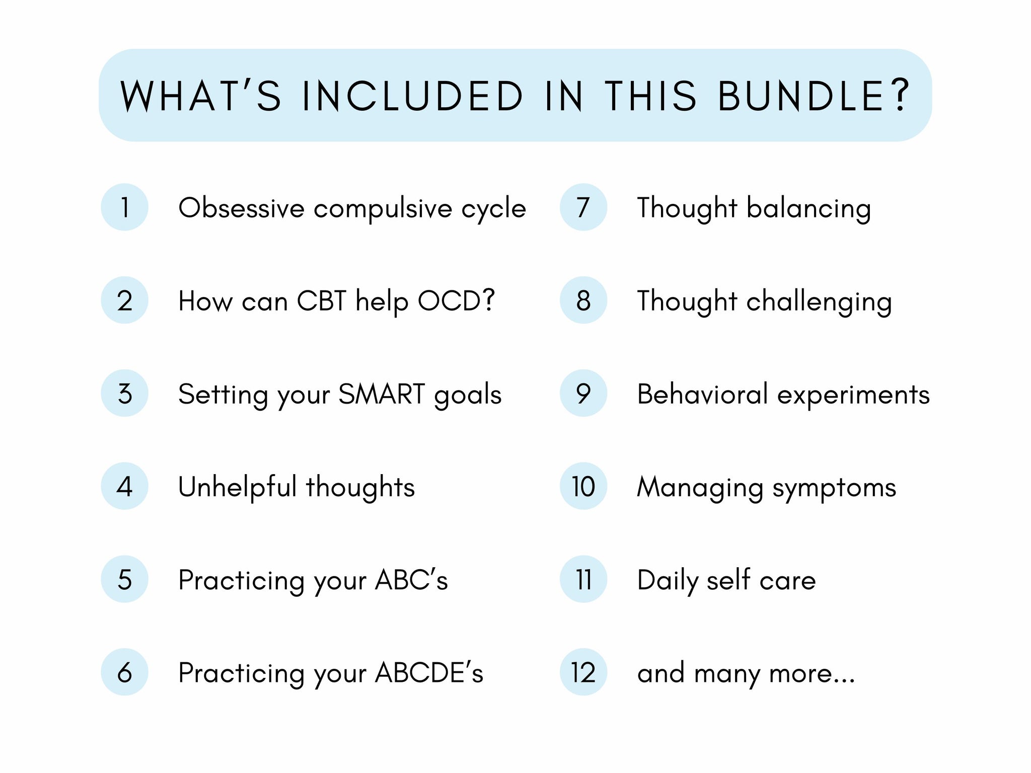 CBT for OCD Worksheets | My Thriving Mind