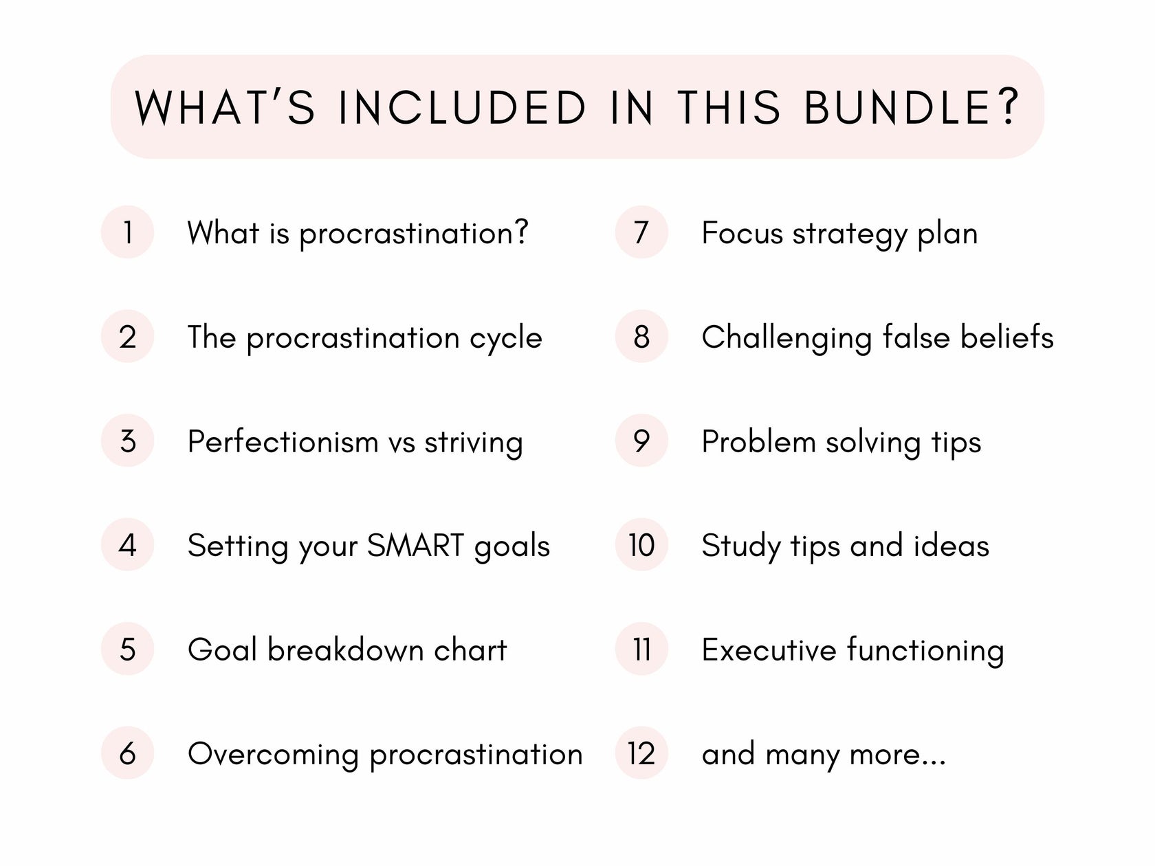 CBT for Procrastination Worksheets | My Thriving Mind