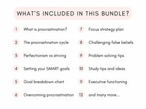 CBT for Procrastination Worksheets | My Thriving Mind