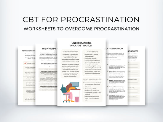 CBT for Procrastination Worksheets | My Thriving Mind