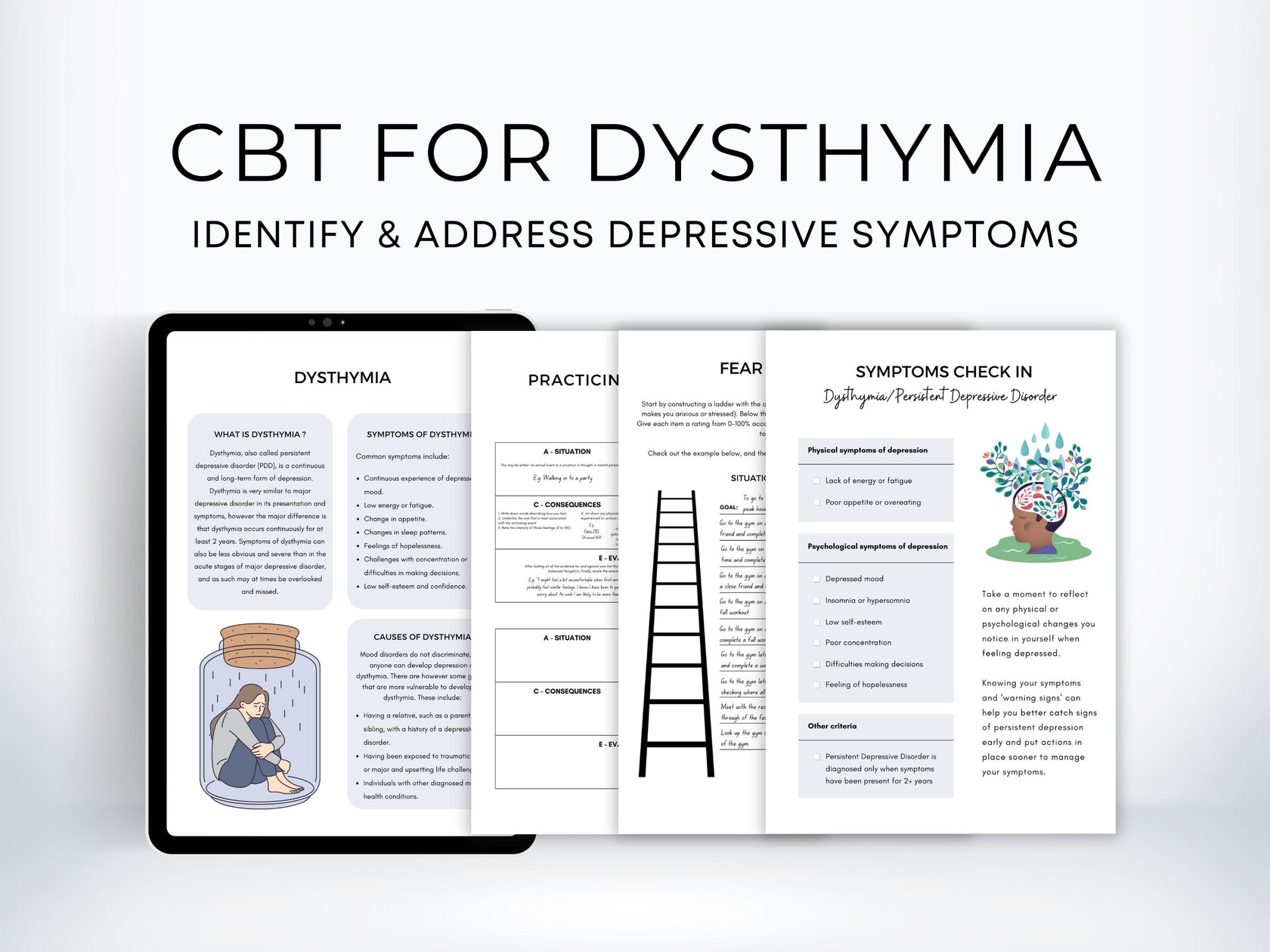 CBT for Dysthymia Worksheets | My Thriving Mind