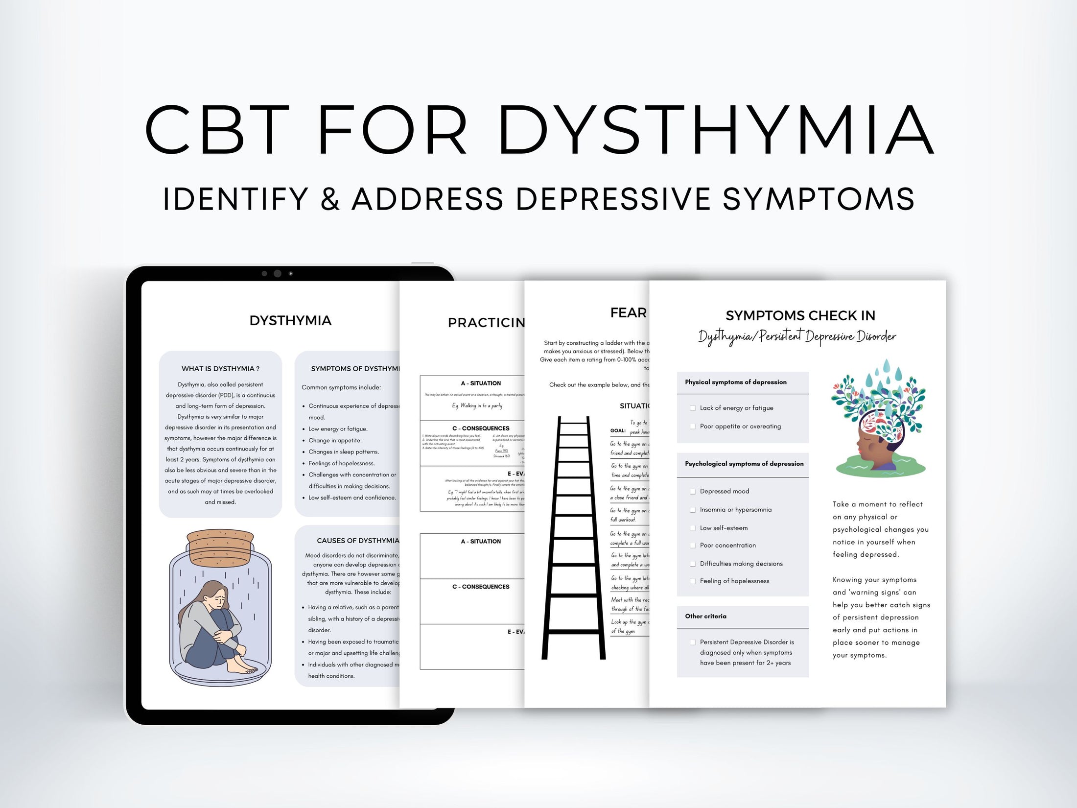 CBT for Dysthymia Worksheets | My Thriving Mind