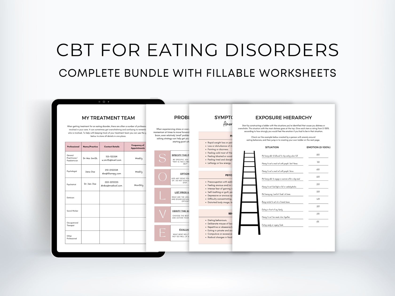 CBT for Eating Disorders Worksheets | My Thriving Mind