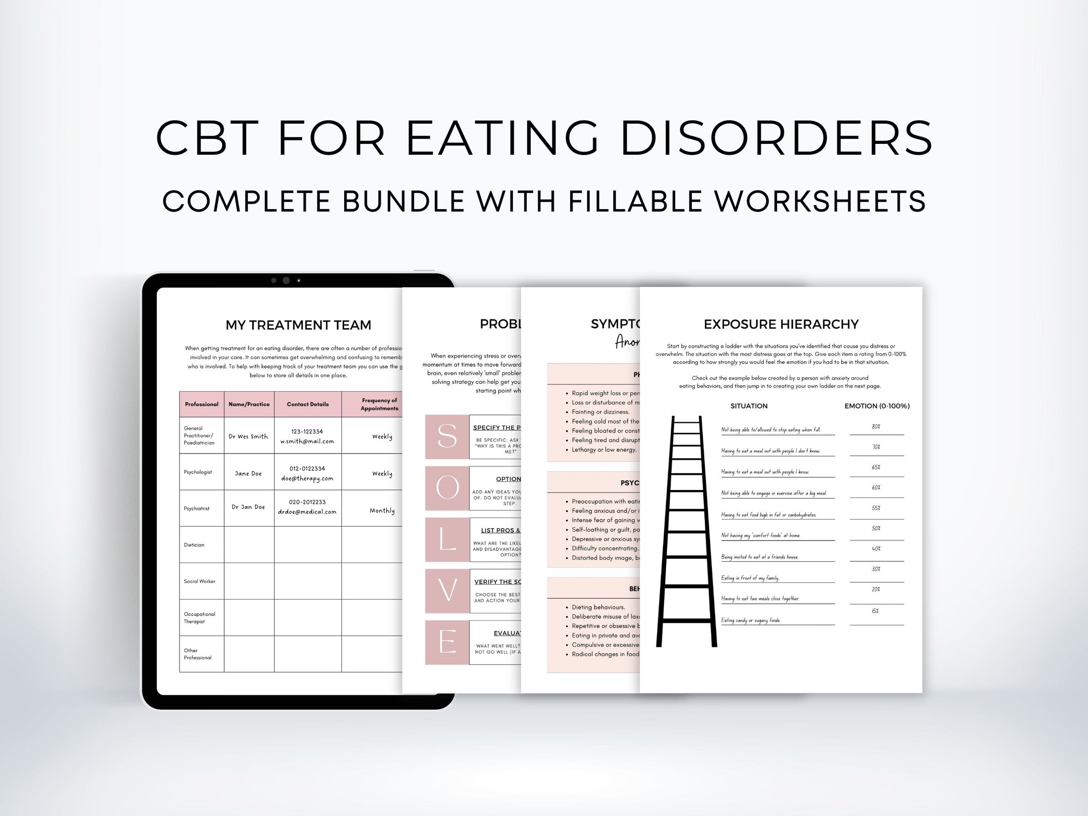 CBT for Eating Disorders Worksheets | My Thriving Mind
