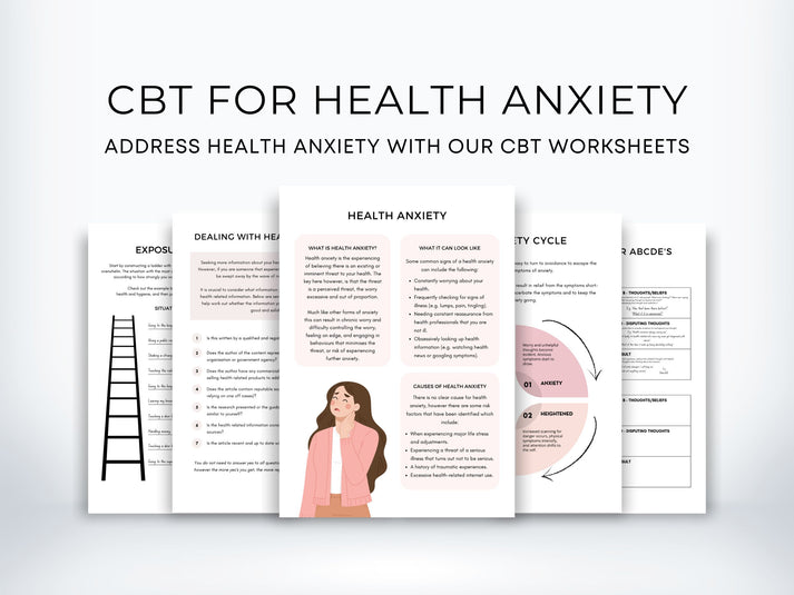 CBT for Health Anxiety Worksheets | My Thriving Mind