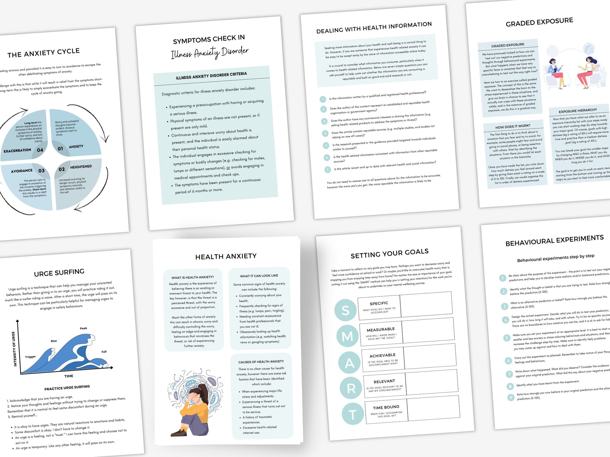 CBT for Health Anxiety Worksheets | My Thriving Mind