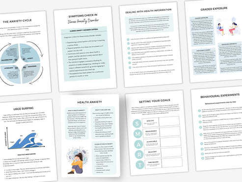 CBT for Health Anxiety Worksheets | My Thriving Mind