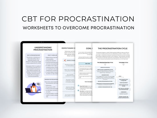 CBT for Procrastination Worksheets | My Thriving Mind