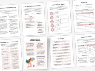 CBT for Procrastination Worksheets | My Thriving Mind
