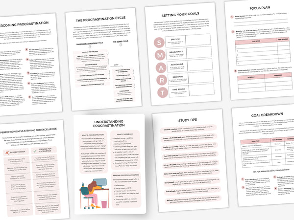 CBT for Procrastination Worksheets | My Thriving Mind