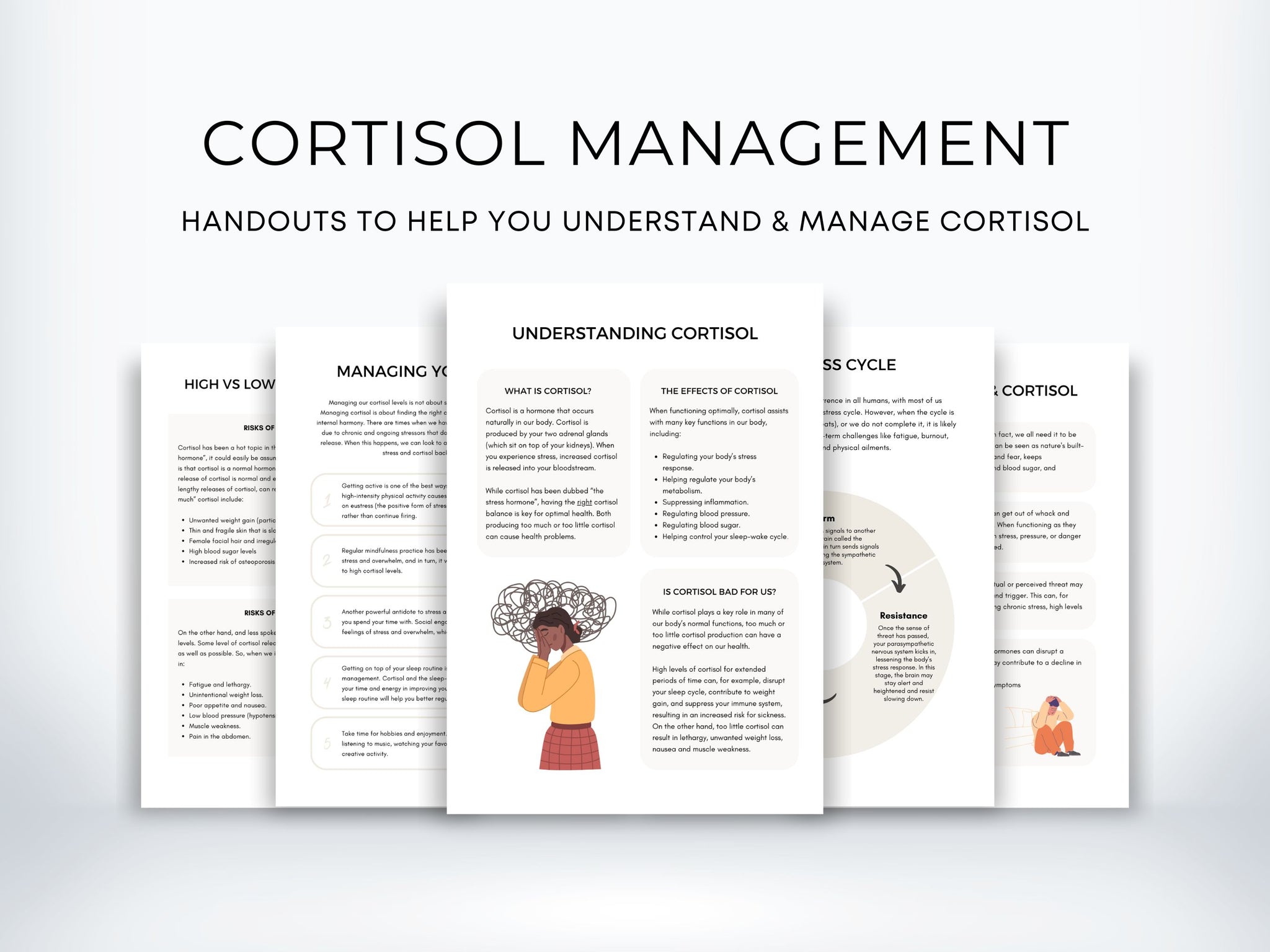 Cortisol Management Worksheets | My Thriving Mind