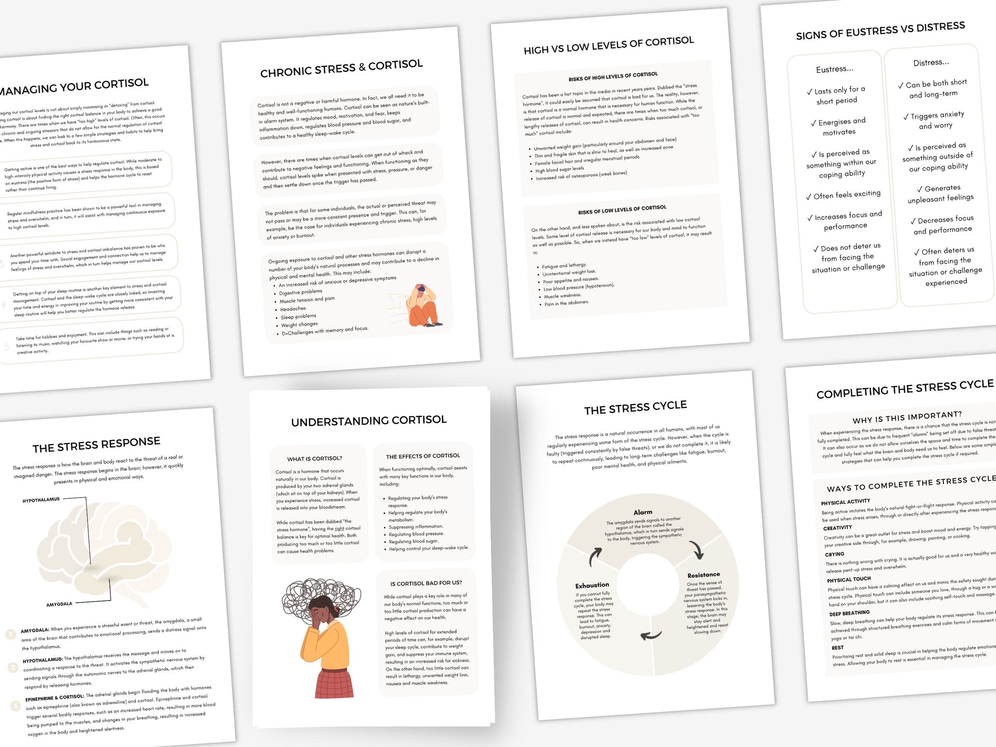 Cortisol Management Worksheets | My Thriving Mind