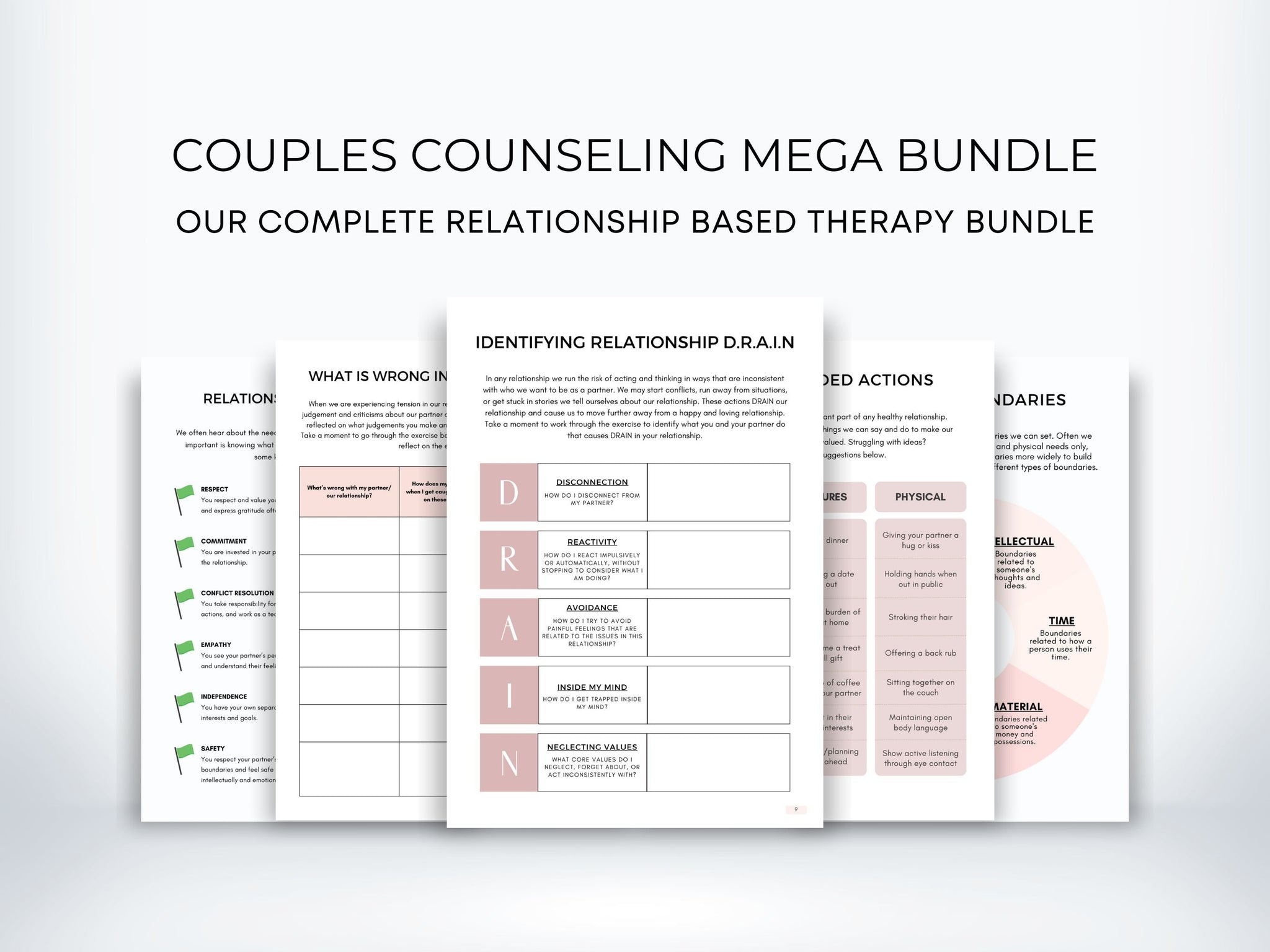 Couples Counseling Worksheets Mega Bundle | My Thriving Mind
