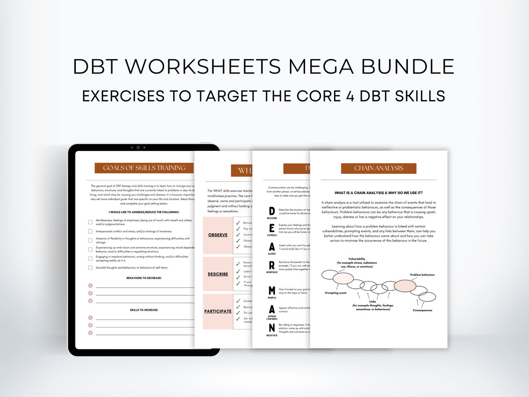 Therapy Worksheet Mega Bundles | My Thriving Mind