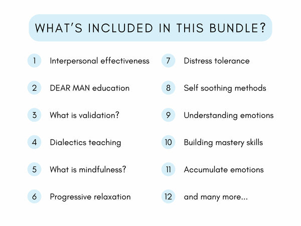 DBT Skills Flashcards Bundle | My Thriving Mind