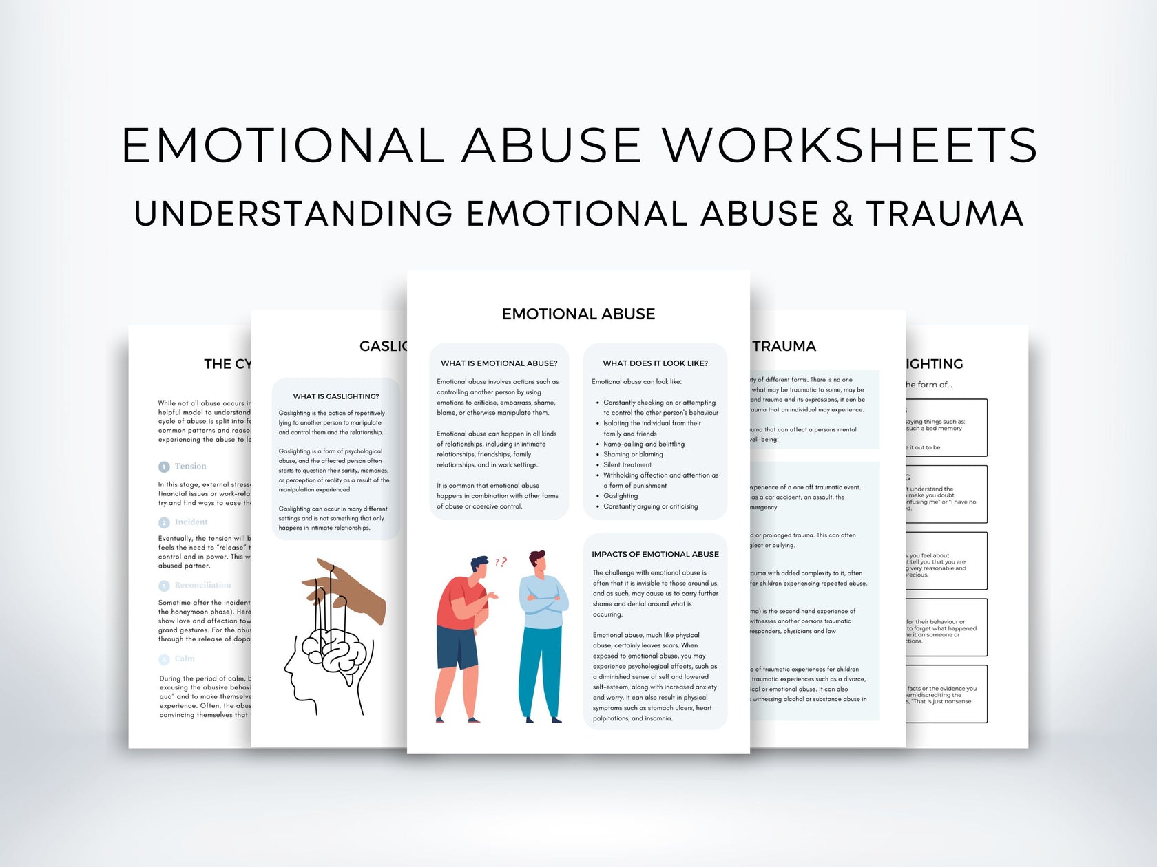 Emotional Abuse Therapy Worksheets | My Thriving Mind