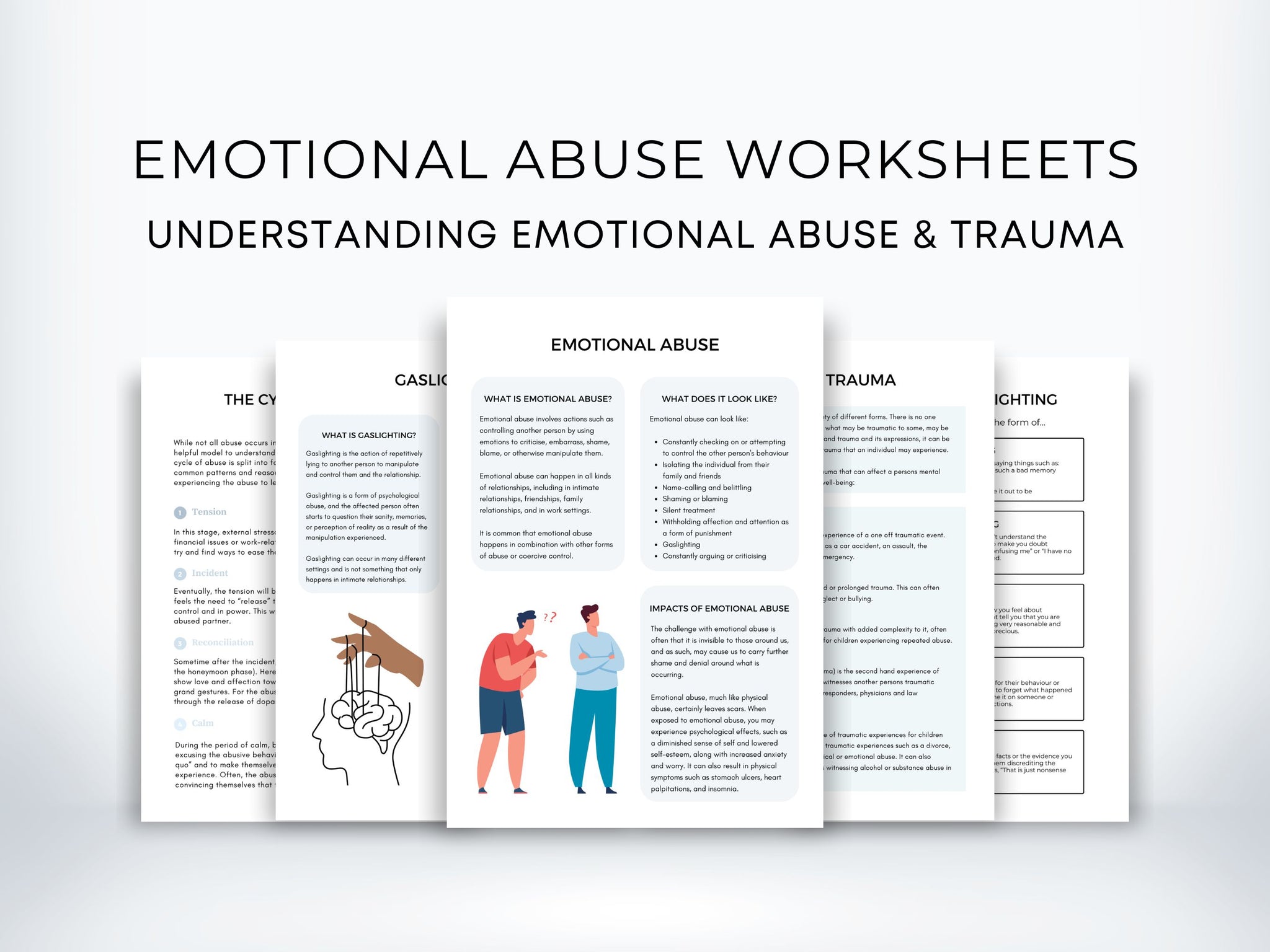 Emotional Abuse Therapy Worksheets | My Thriving Mind