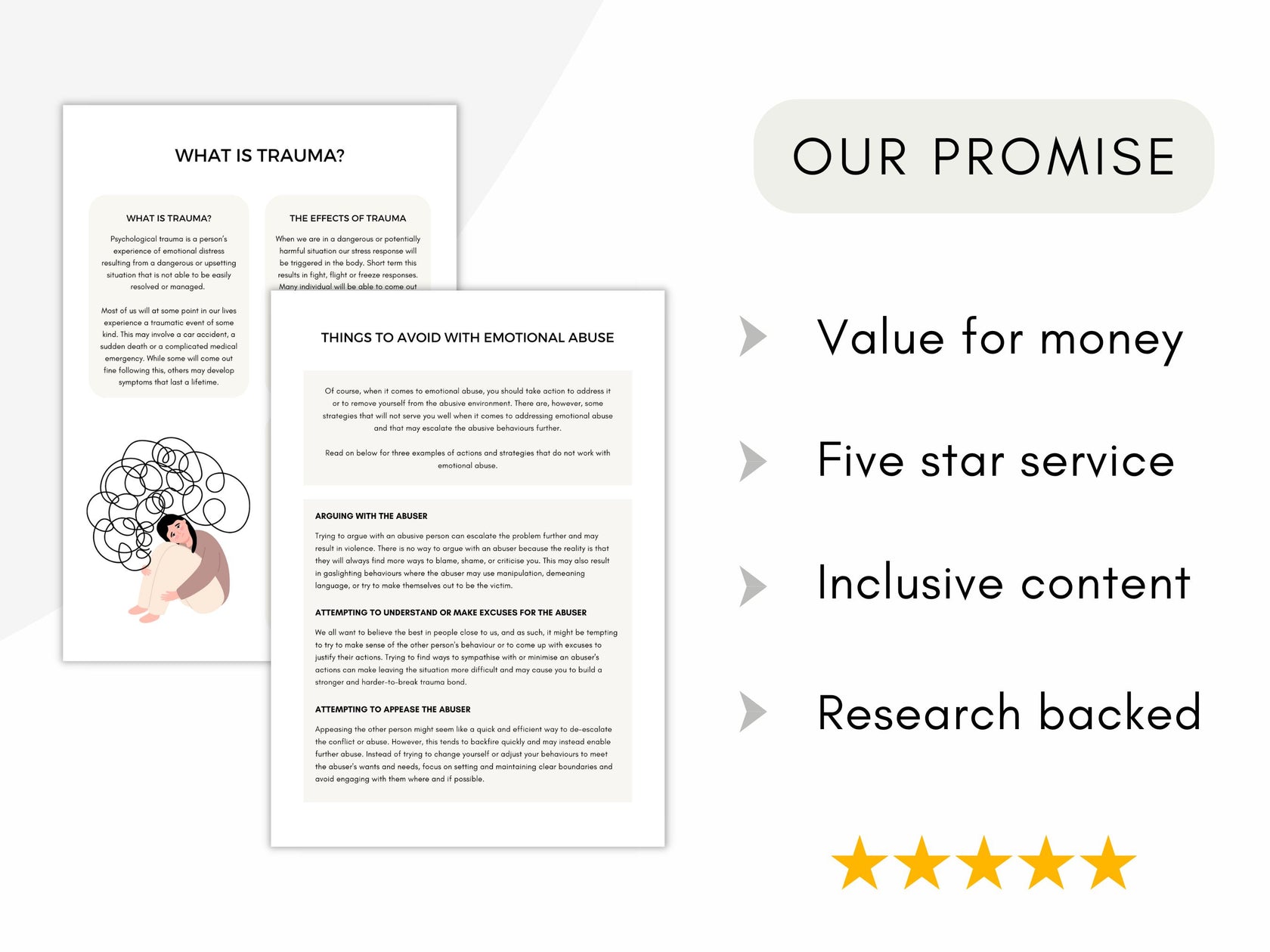 Emotional Abuse Therapy Worksheets | My Thriving Mind