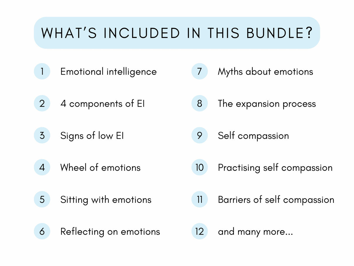 Emotional Intelligence Worksheets | My Thriving Mind