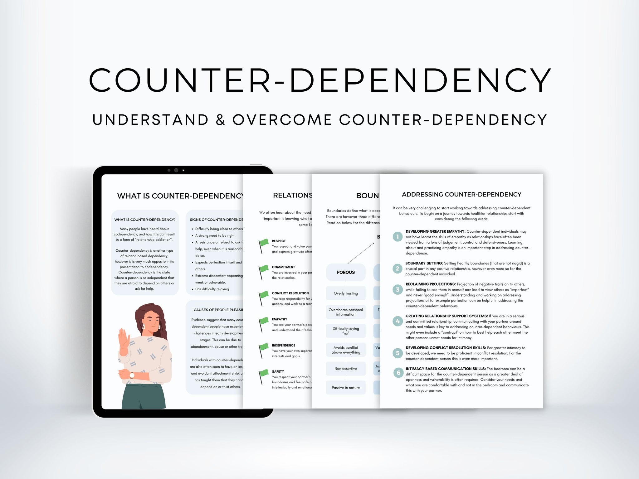 Overcoming Counter-Dependency Worksheets | My Thriving Mind
