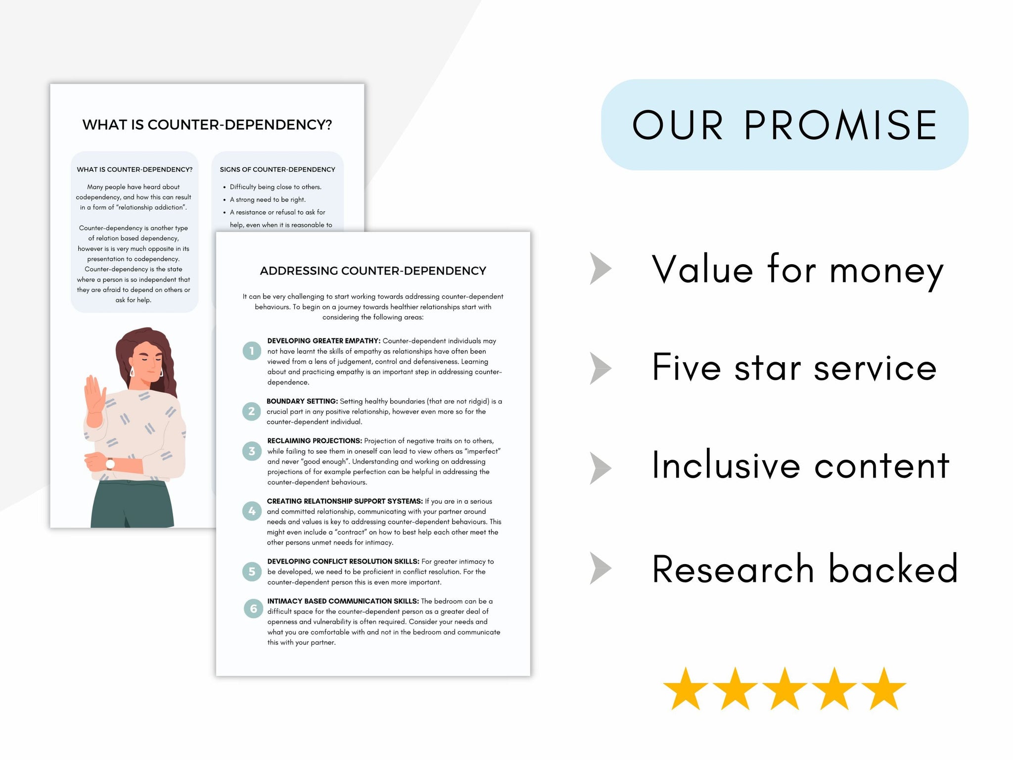 Overcoming Counter-Dependency Worksheets | My Thriving Mind