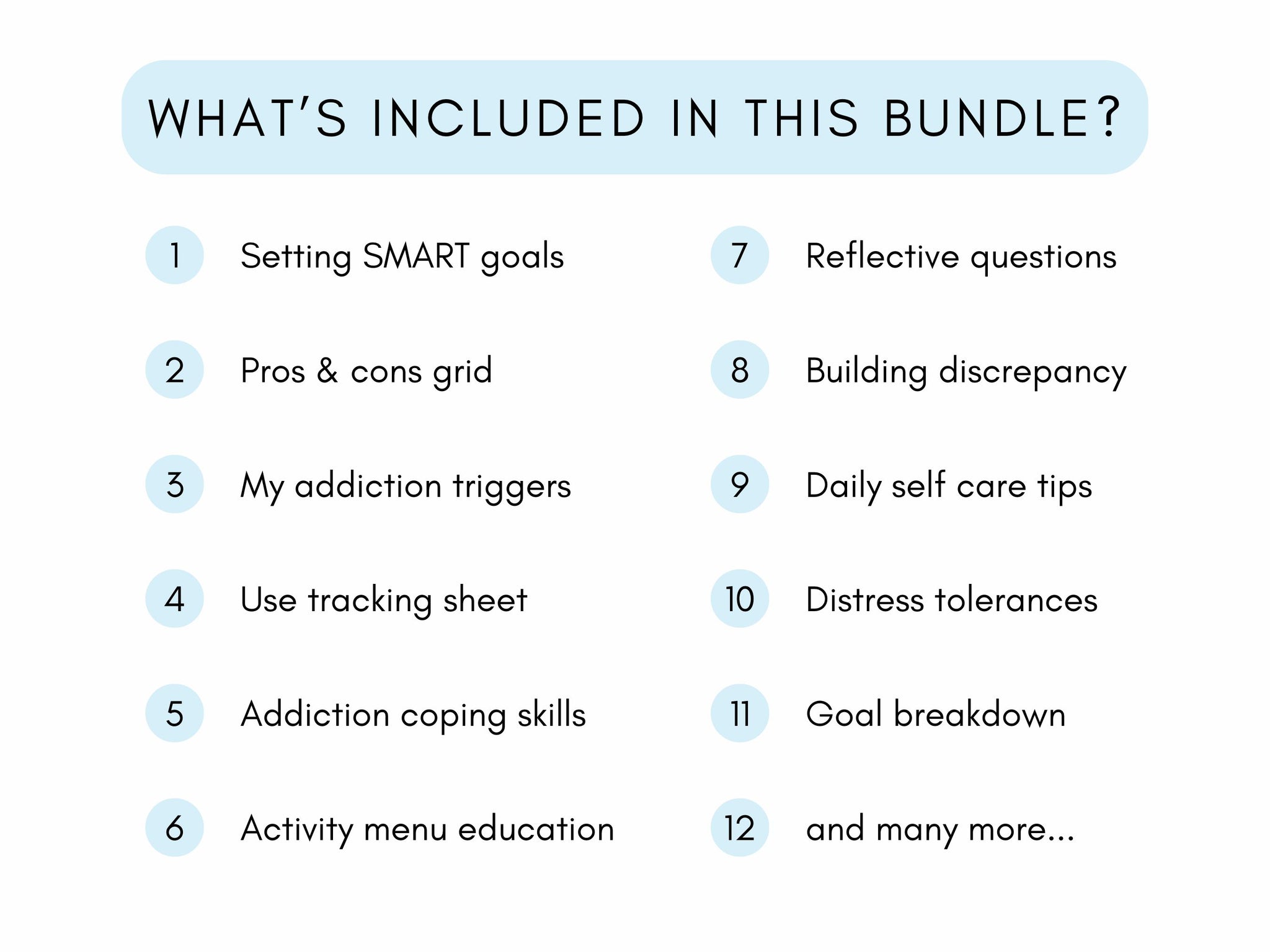 Overcoming Addiction Worksheets | My Thriving Mind