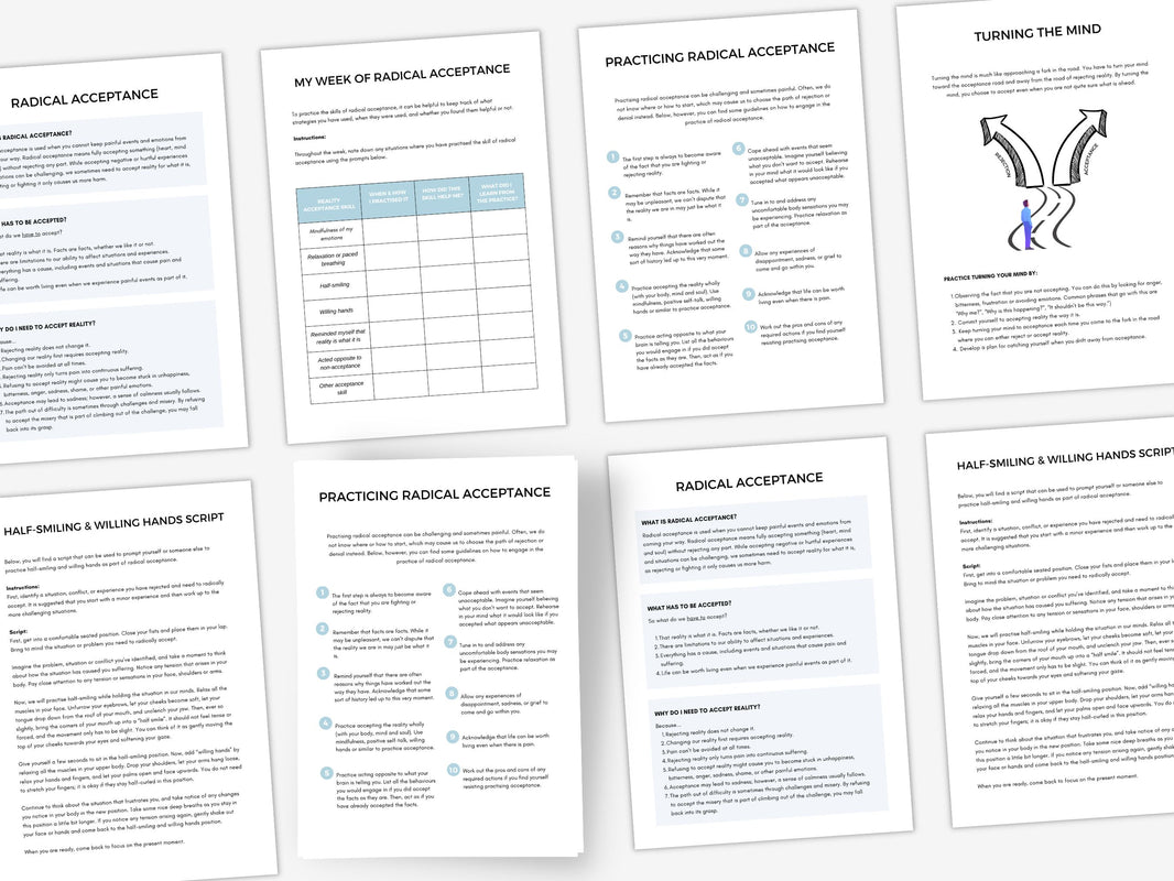 DBT Worksheets | My Thriving Mind