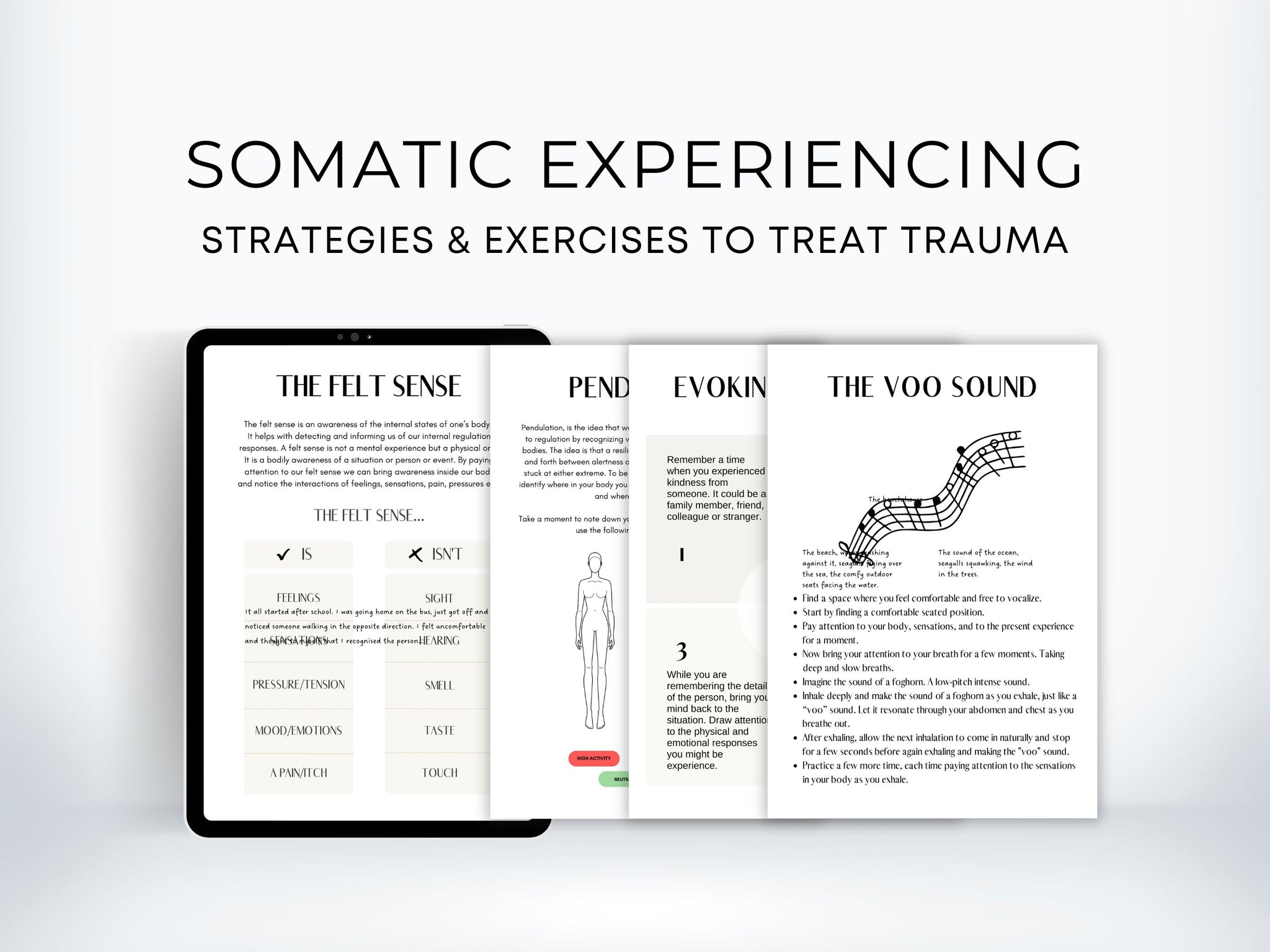 Somatic Experiencing Worksheets l My Thriving Mind