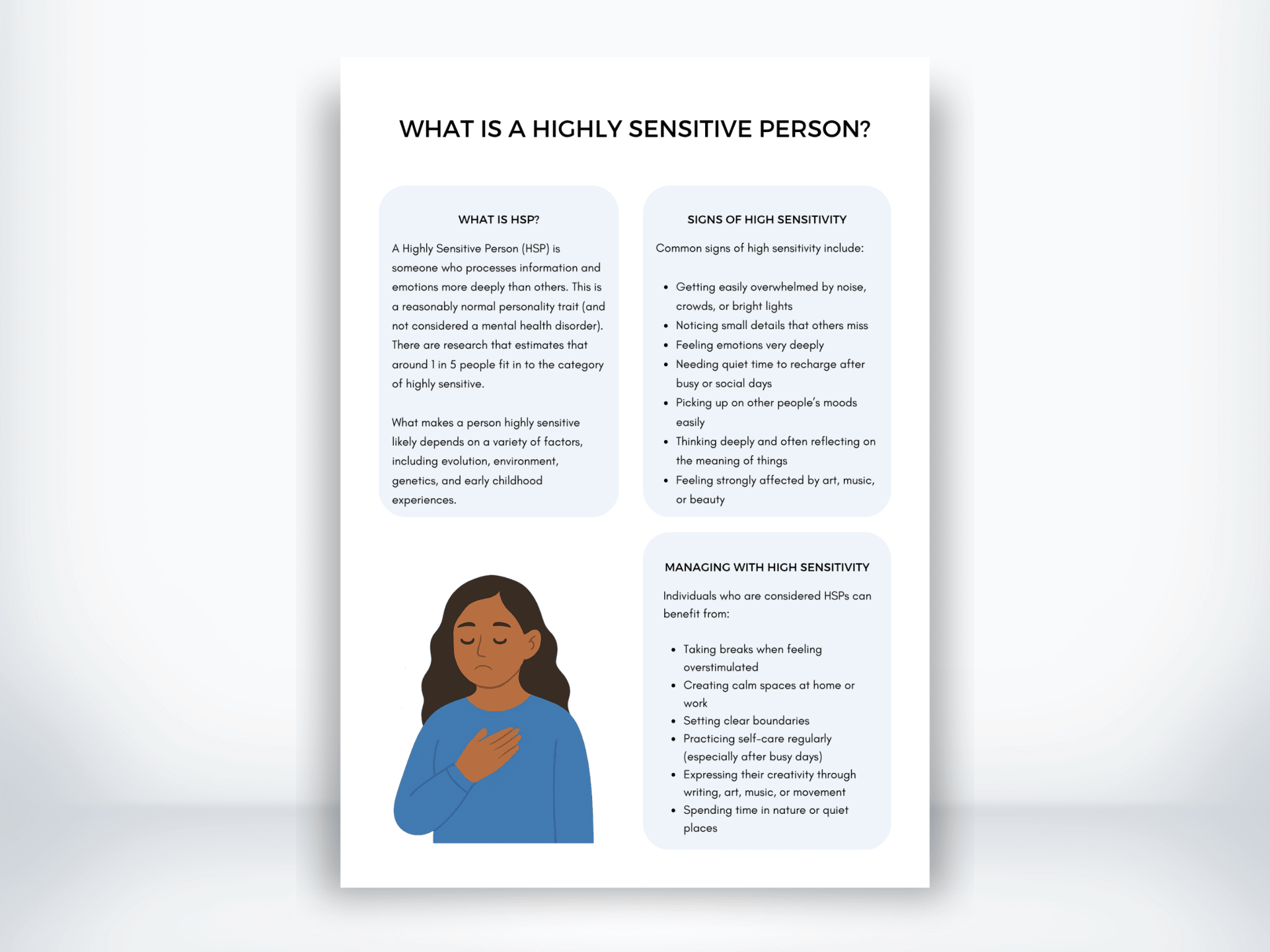What Is A Highly Sensitive Person Handout (PDF) | My Thriving Mind